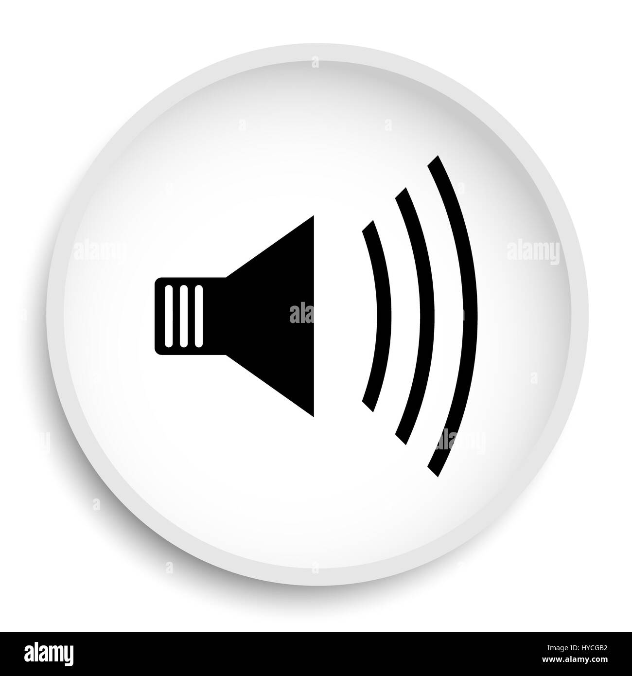 Speaker icon. Speaker website button on white background Stock Photo ...