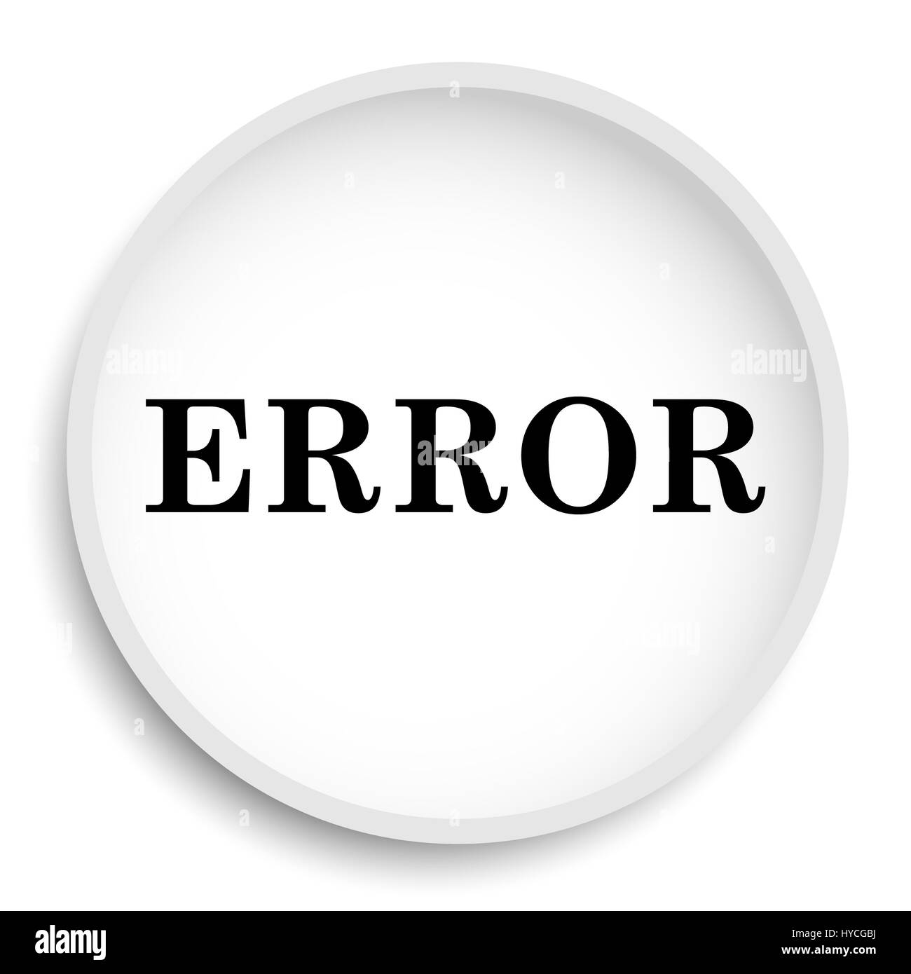 error icon. error website button on white background Stock Photo - Alamy