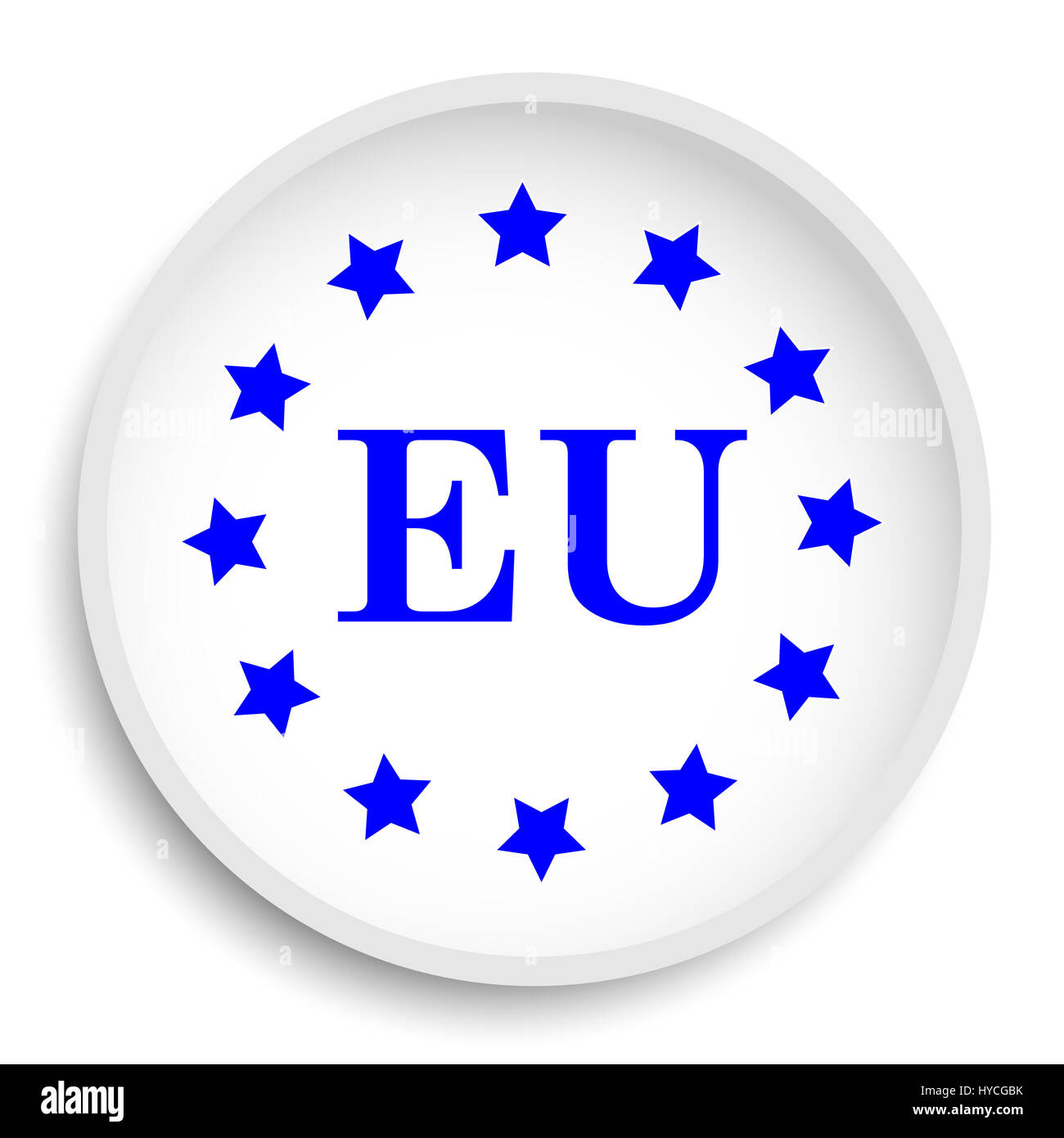 European union icon. European union website button on white background ...