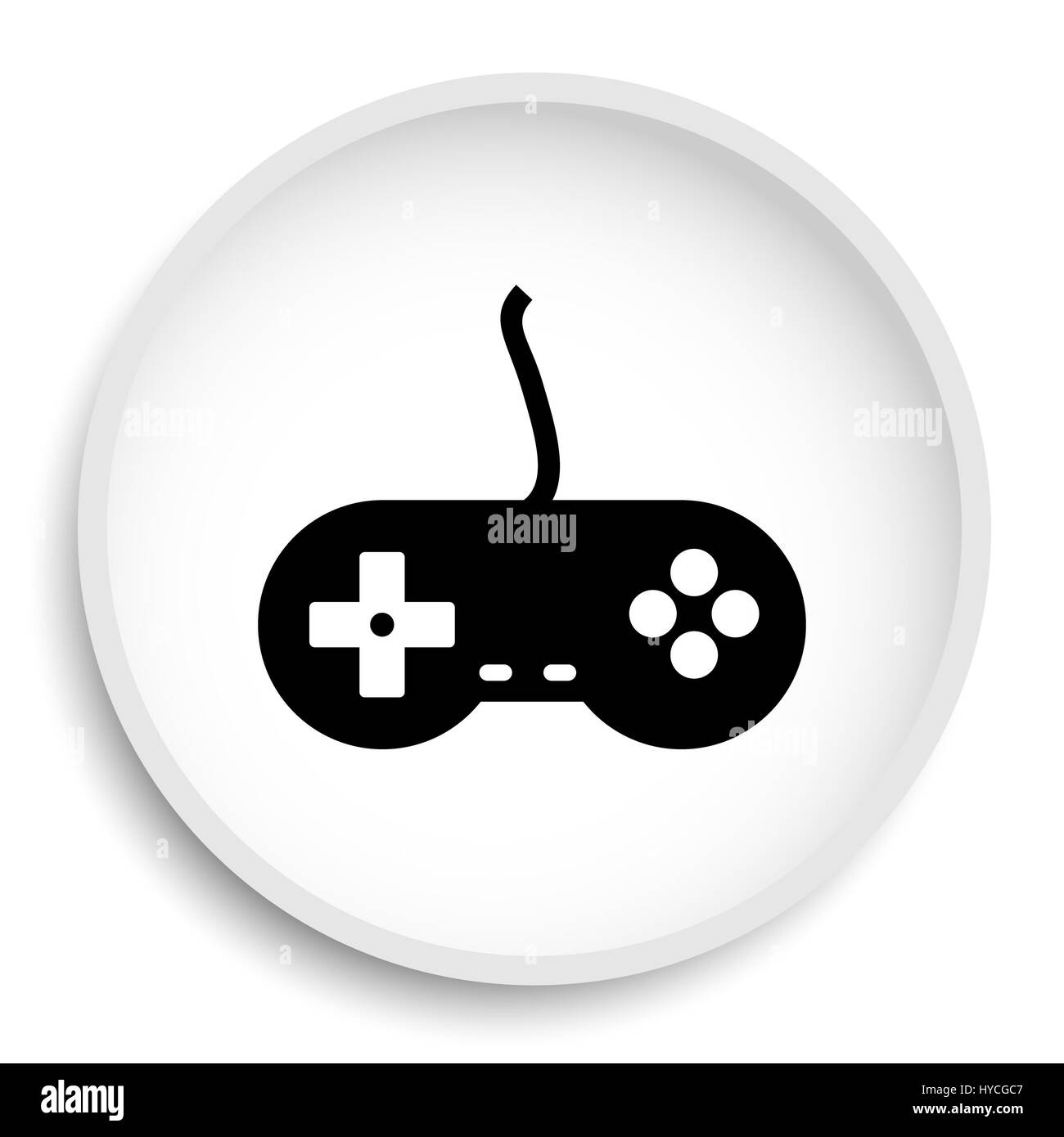 Gamepad icon. Gamepad website button on white background Stock Photo ...