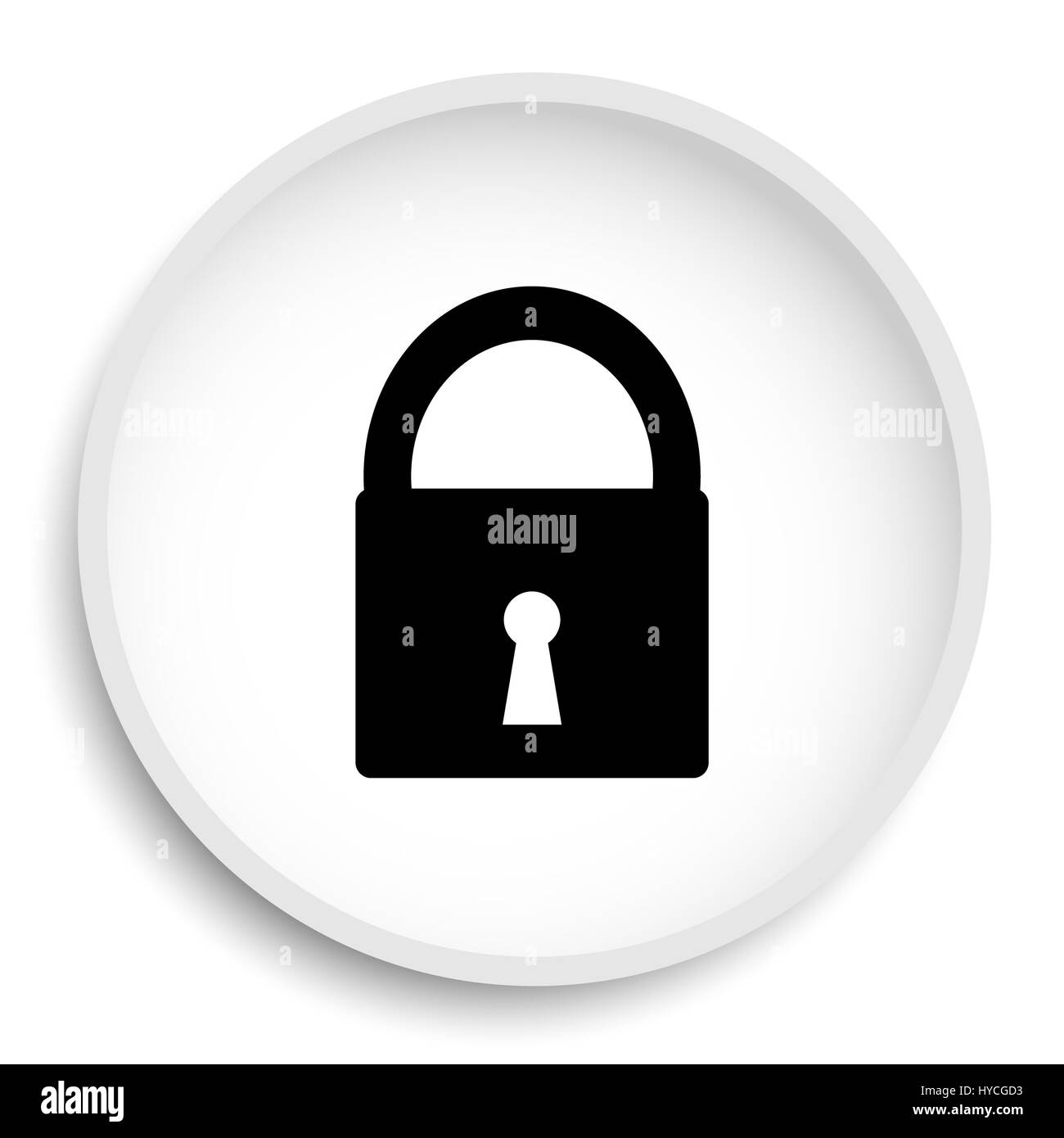 Lock icon. Lock website button on white background Stock Photo - Alamy