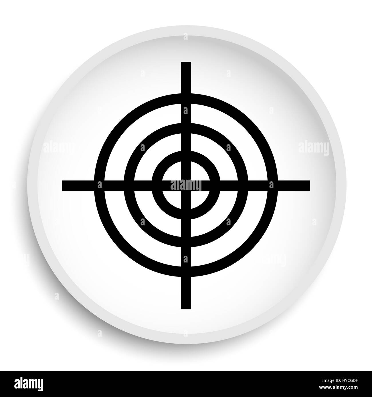 Target icon. Target website button on white background Stock Photo - Alamy