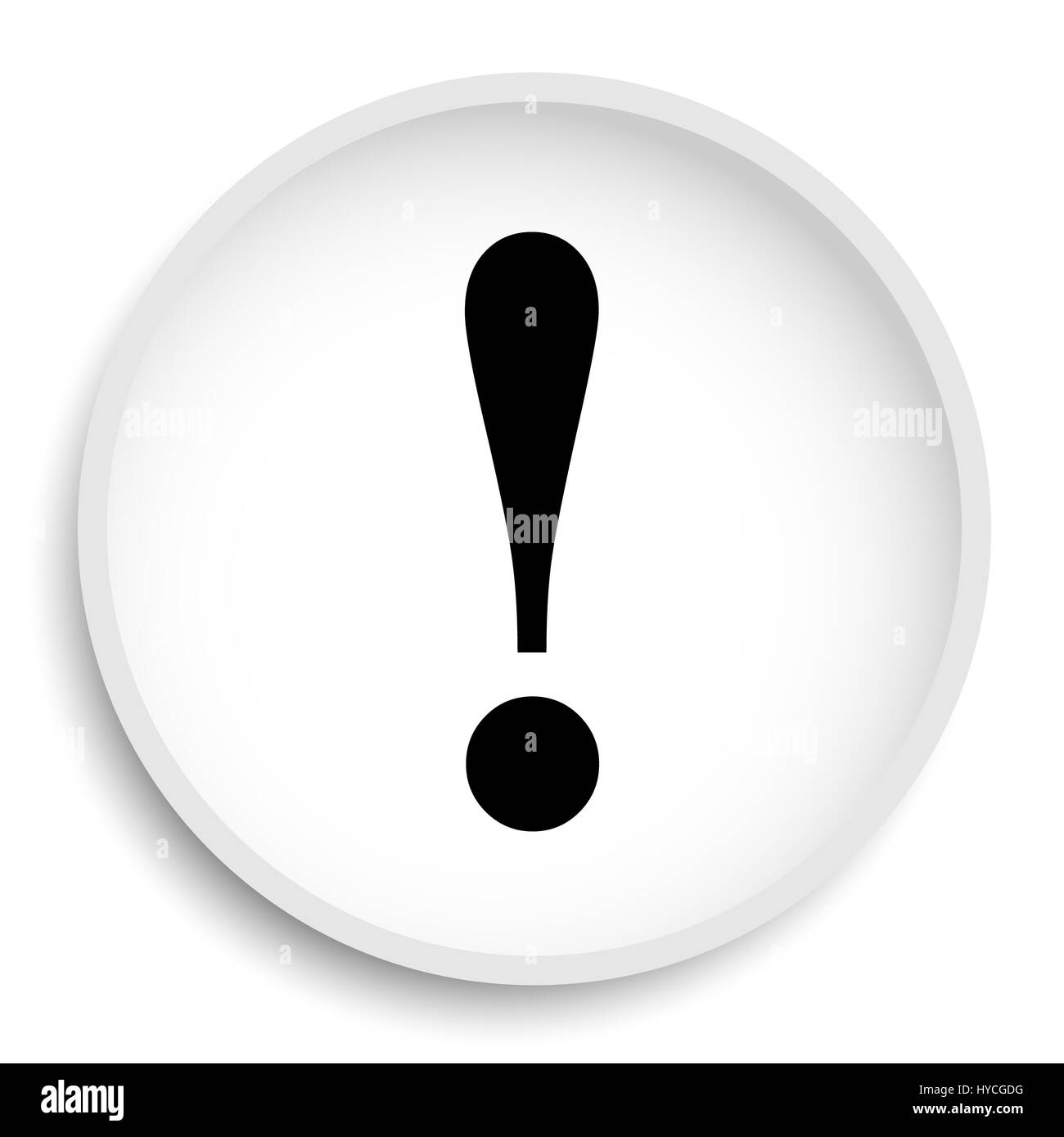 Attention icon. Attention website button on white background Stock ...