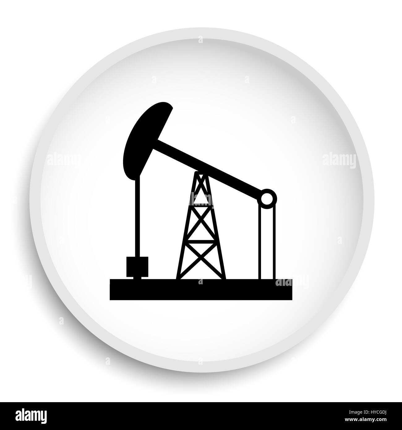 Oil pump icon. Oil pump website button on white background Stock Photo ...