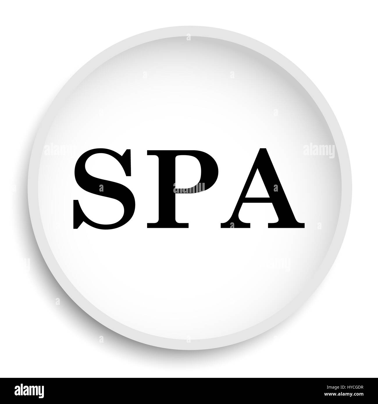 Spa icon. Spa website button on white background Stock Photo - Alamy