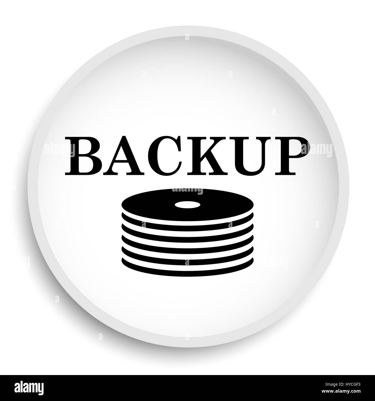 Back-up icon. Back-up website button on white background Stock Photo ...