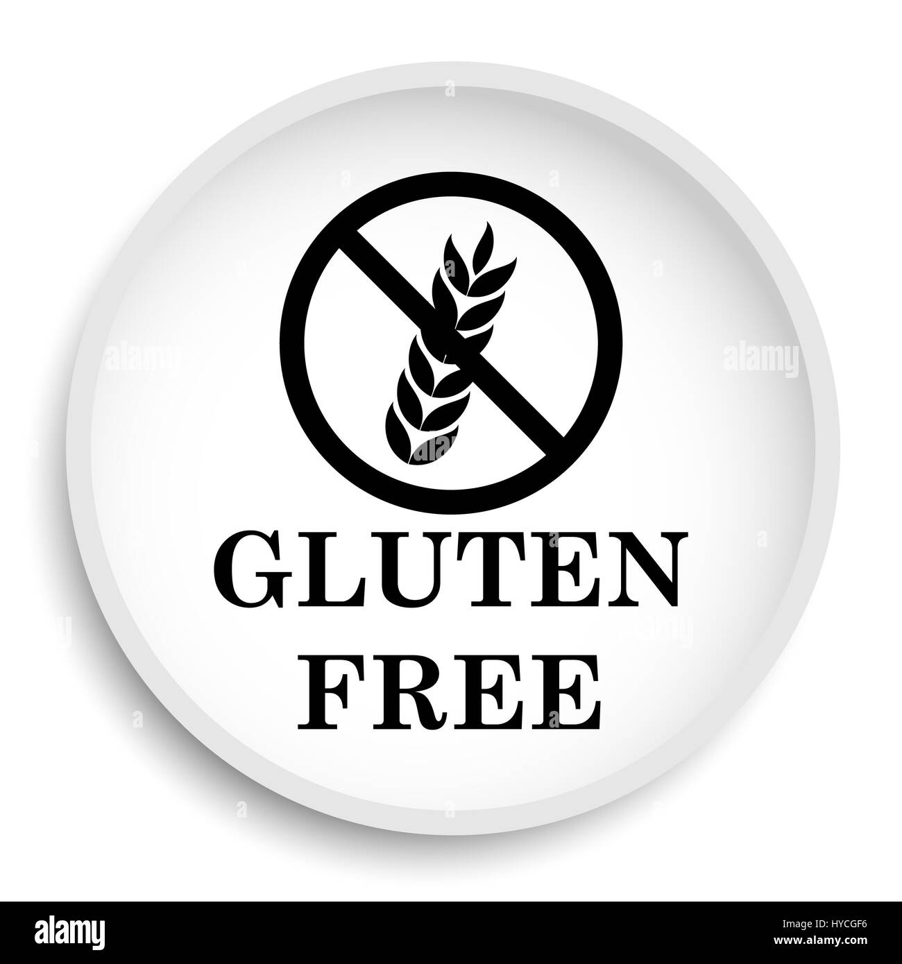 Gluten free icon. Gluten free website button on white background Stock ...