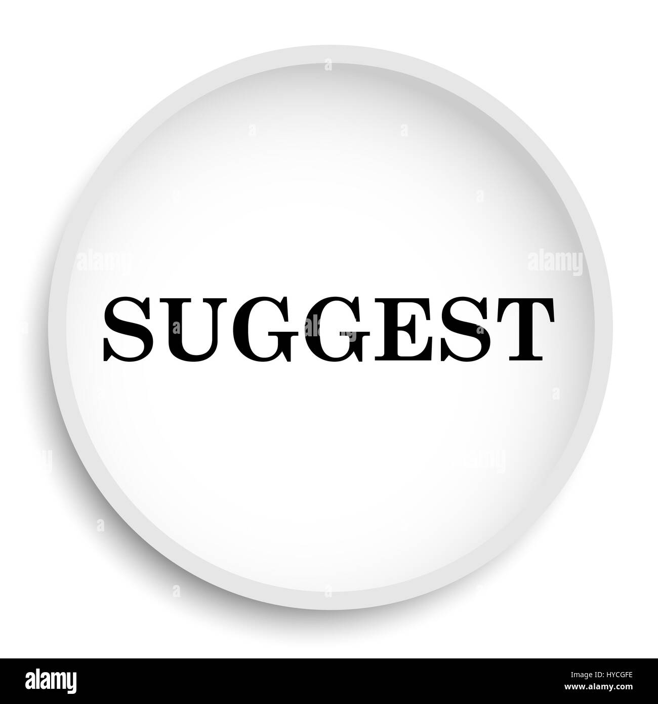 Suggest icon. Suggest website button on white background Stock Photo ...
