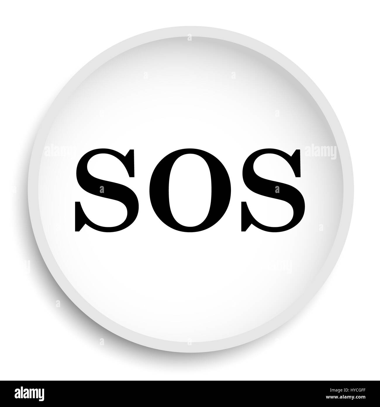 SOS icon. SOS website button on white background Stock Photo - Alamy