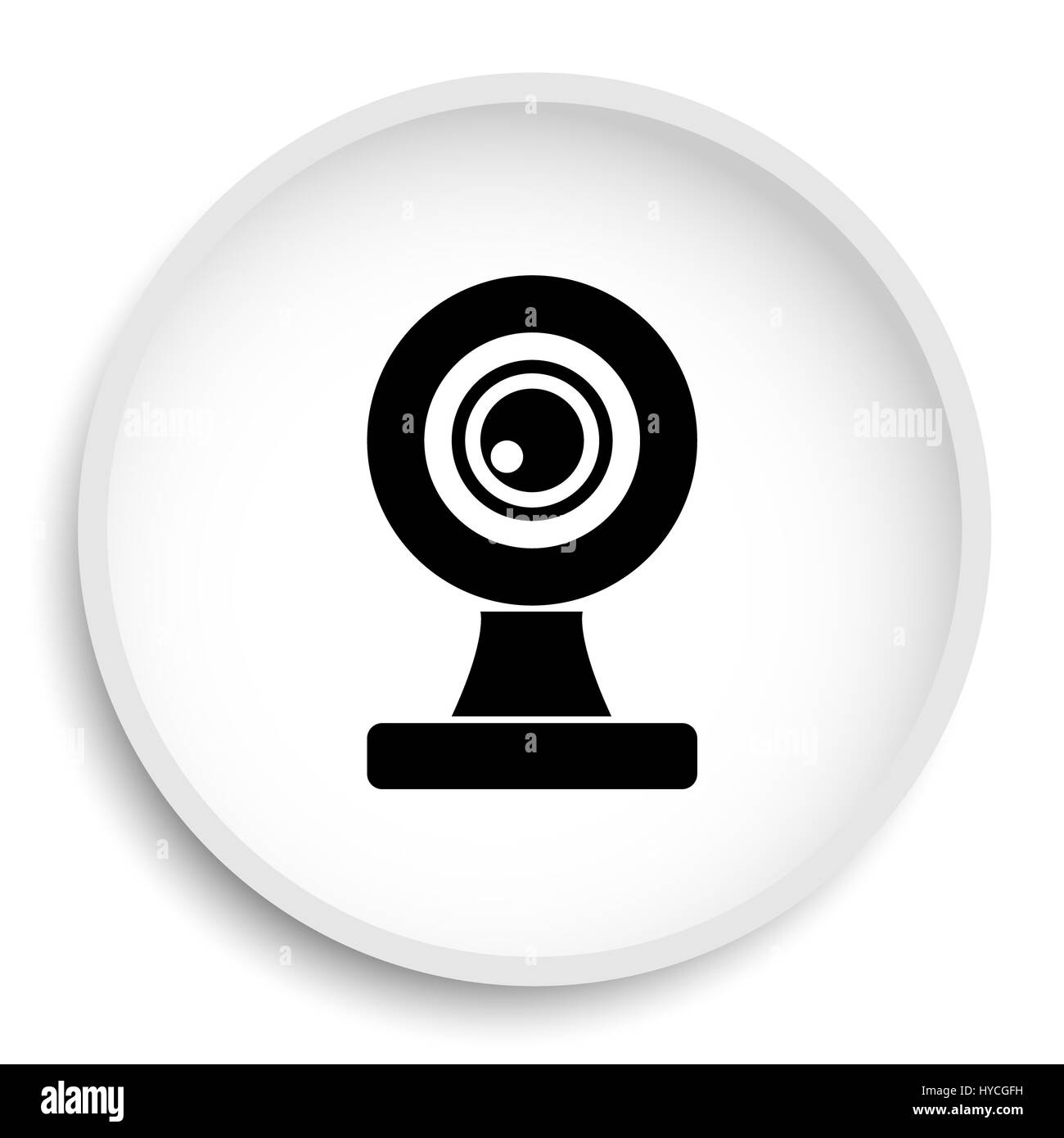 Webcam icon. Webcam website button on white background Stock Photo - Alamy
