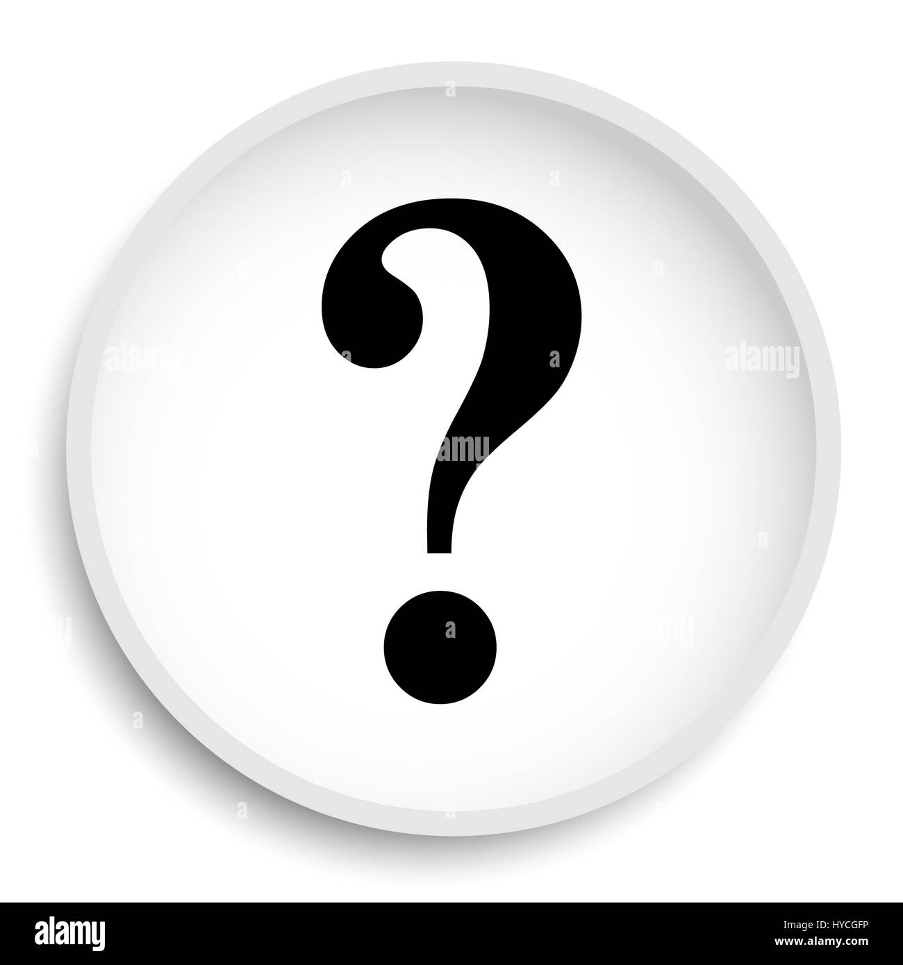 Question mark icon. Question mark website button on white background ...
