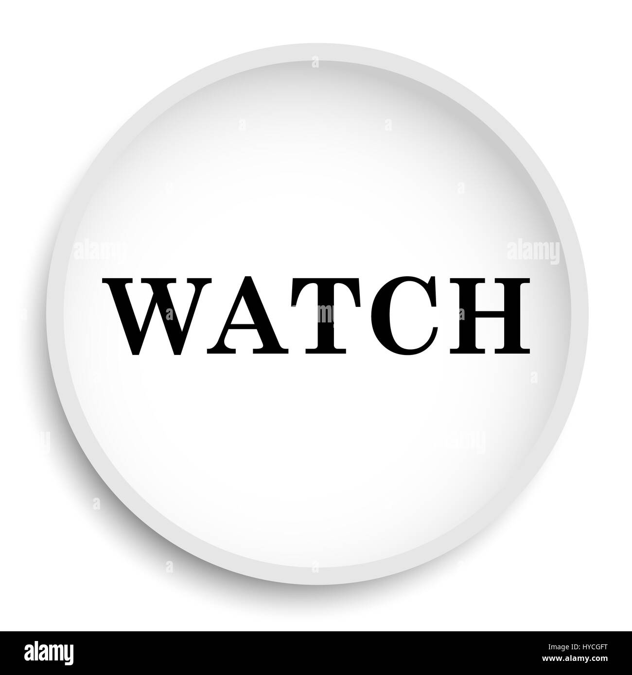Watch icon. Watch website button on white background Stock Photo - Alamy