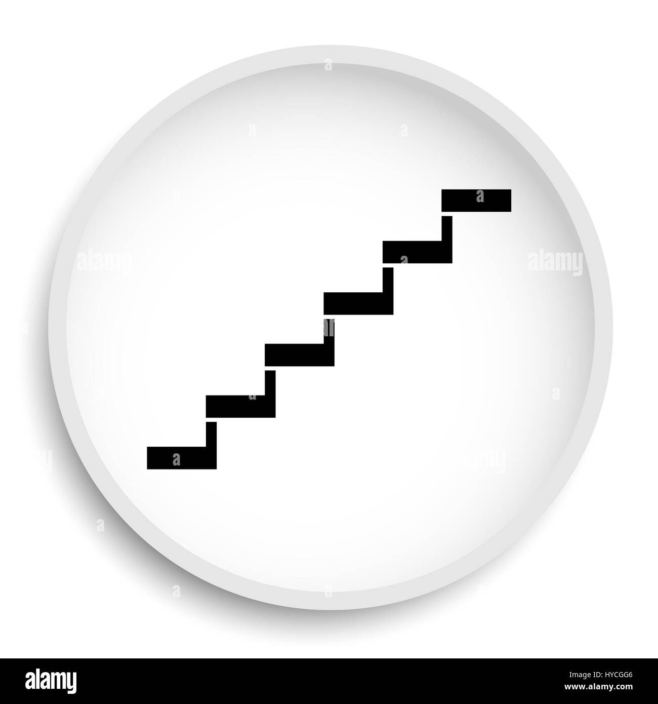 Stairs icon. Stairs website button on white background Stock Photo - Alamy