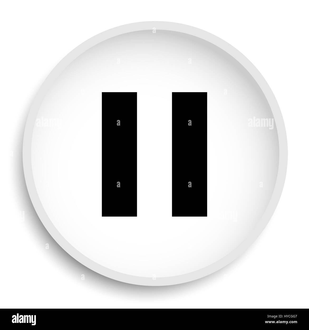 Pause icon isolated on Black and White Stock Photos & Images - Alamy