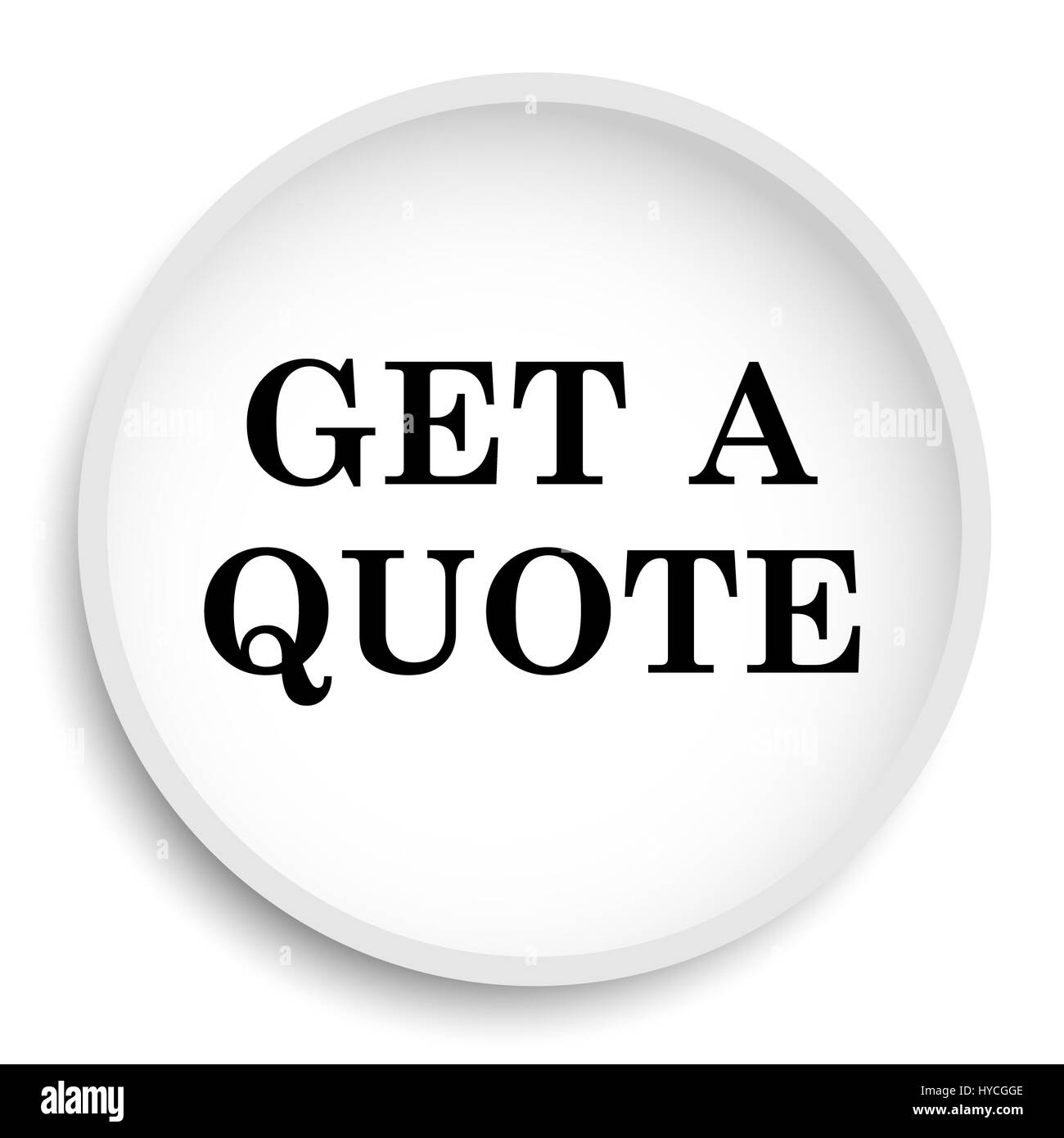 Get a quote icon. Get a quote website button on white background Stock ...