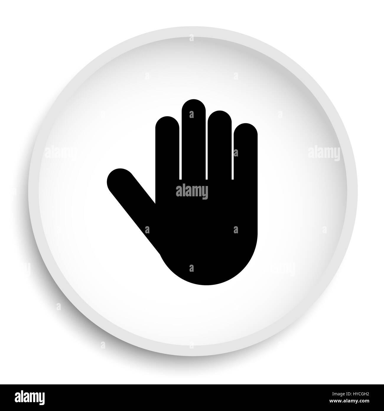 Stop icon. Stop website button on white background Stock Photo - Alamy