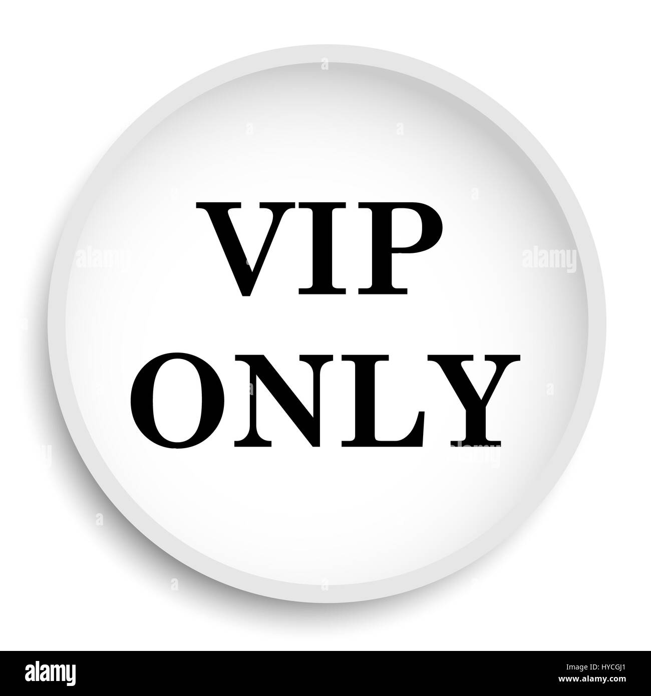 VIP only icon. VIP only website button on white background Stock Photo ...