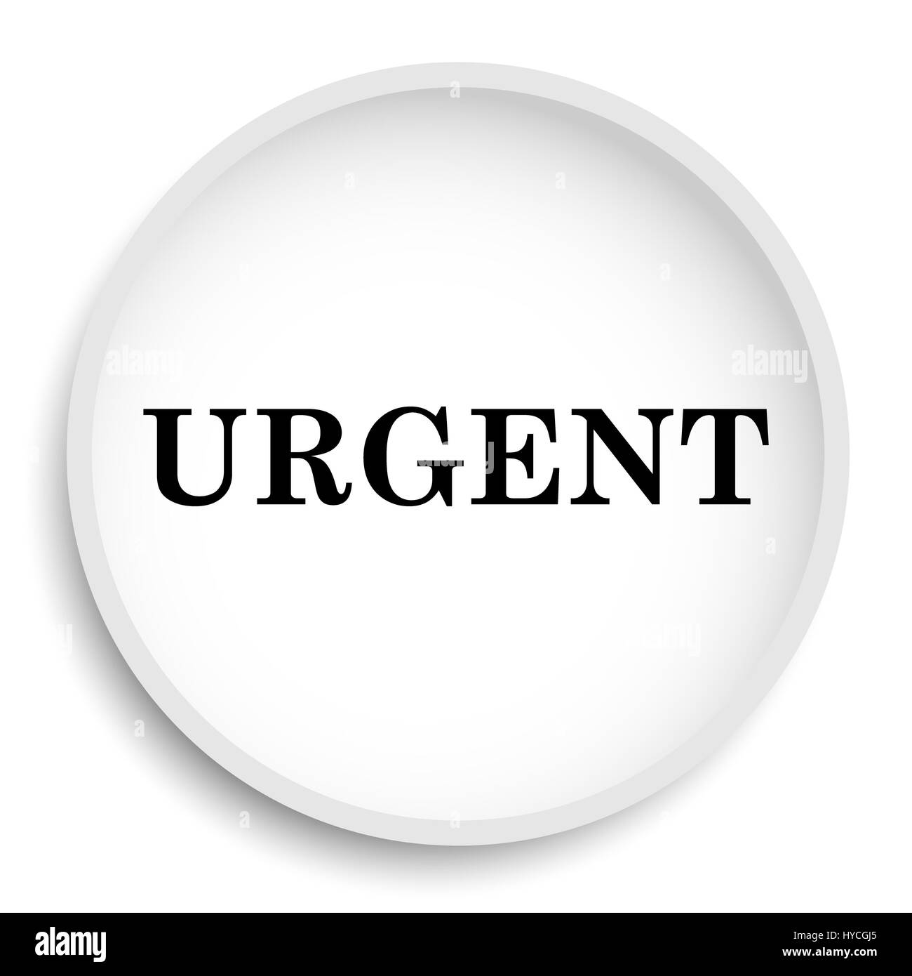 Urgent icon. Urgent website button on white background Stock Photo - Alamy