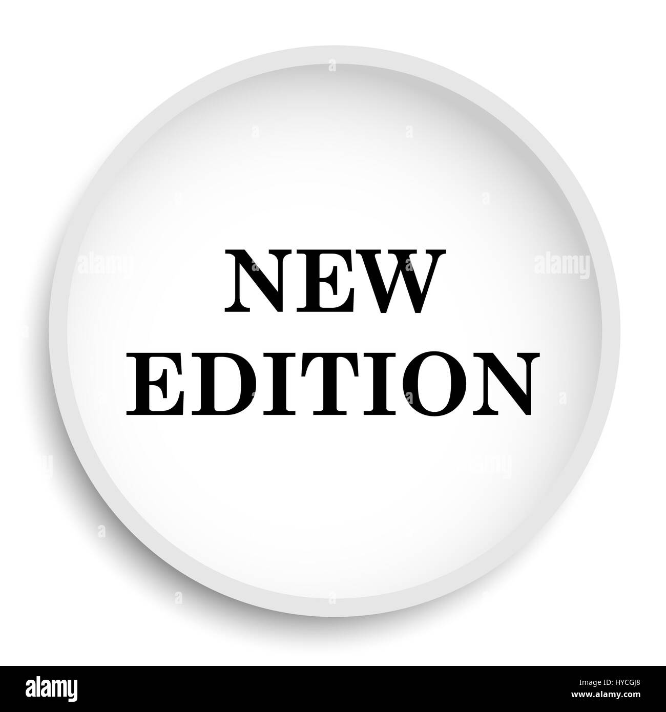 New edition icon. New edition website button on white background Stock ...
