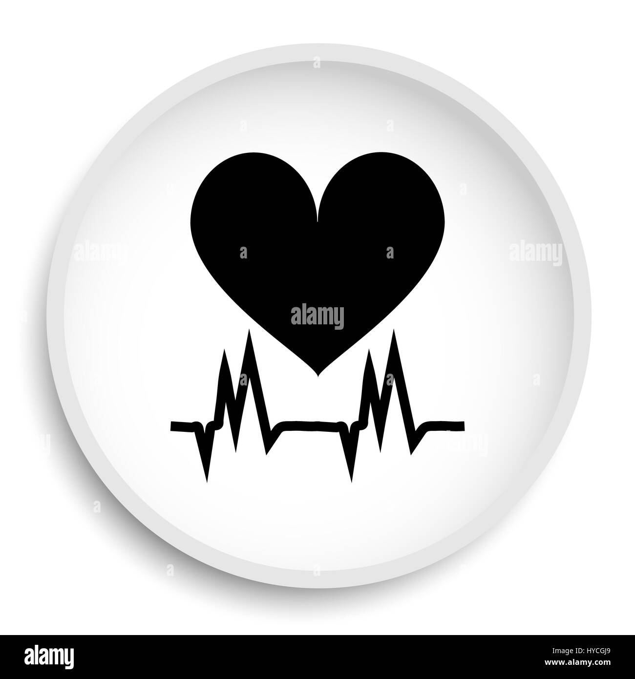 Heart icon. Heart website button on white background Stock Photo - Alamy
