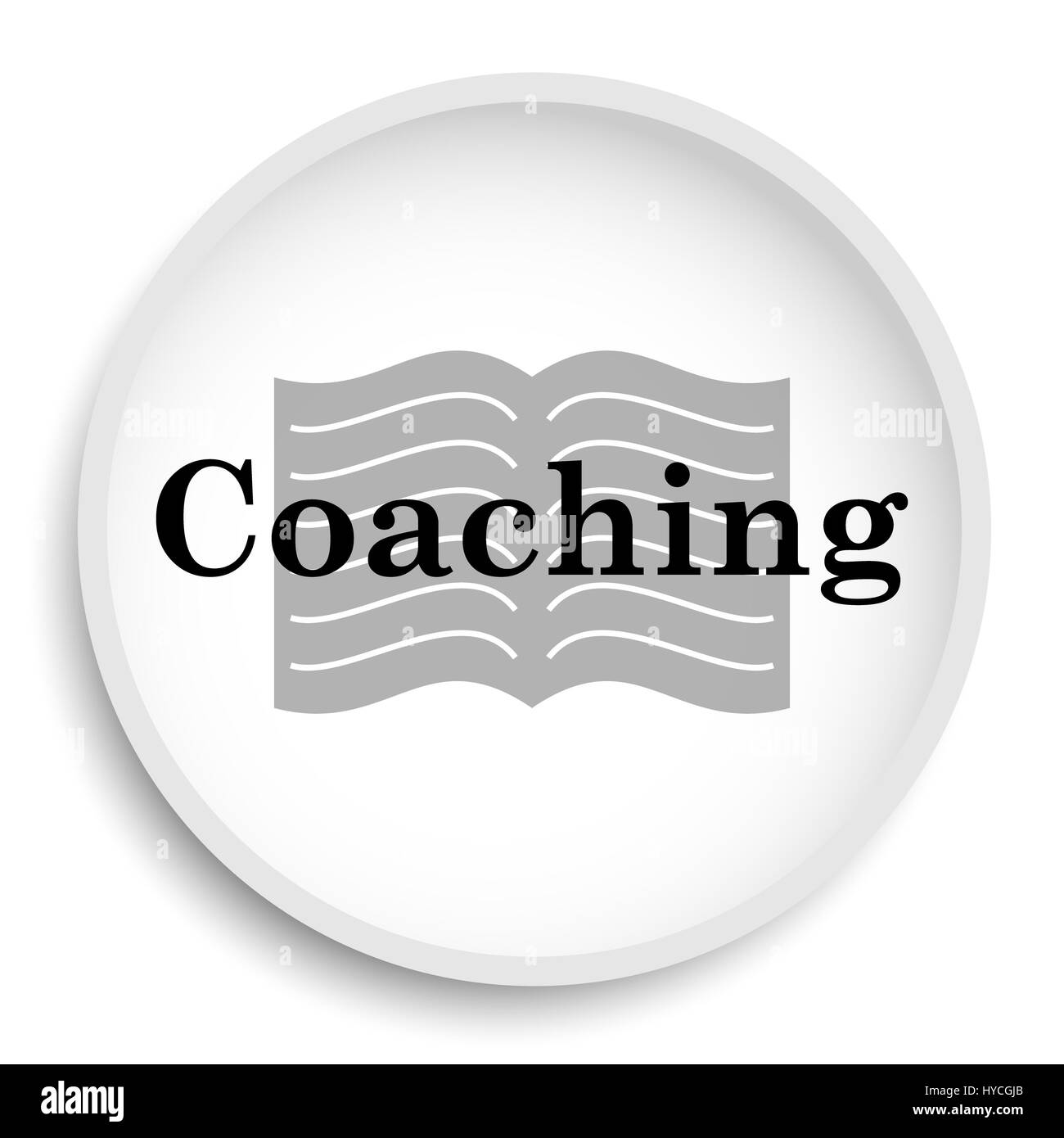 Coaching icon. Coaching website button on white background Stock Photo ...