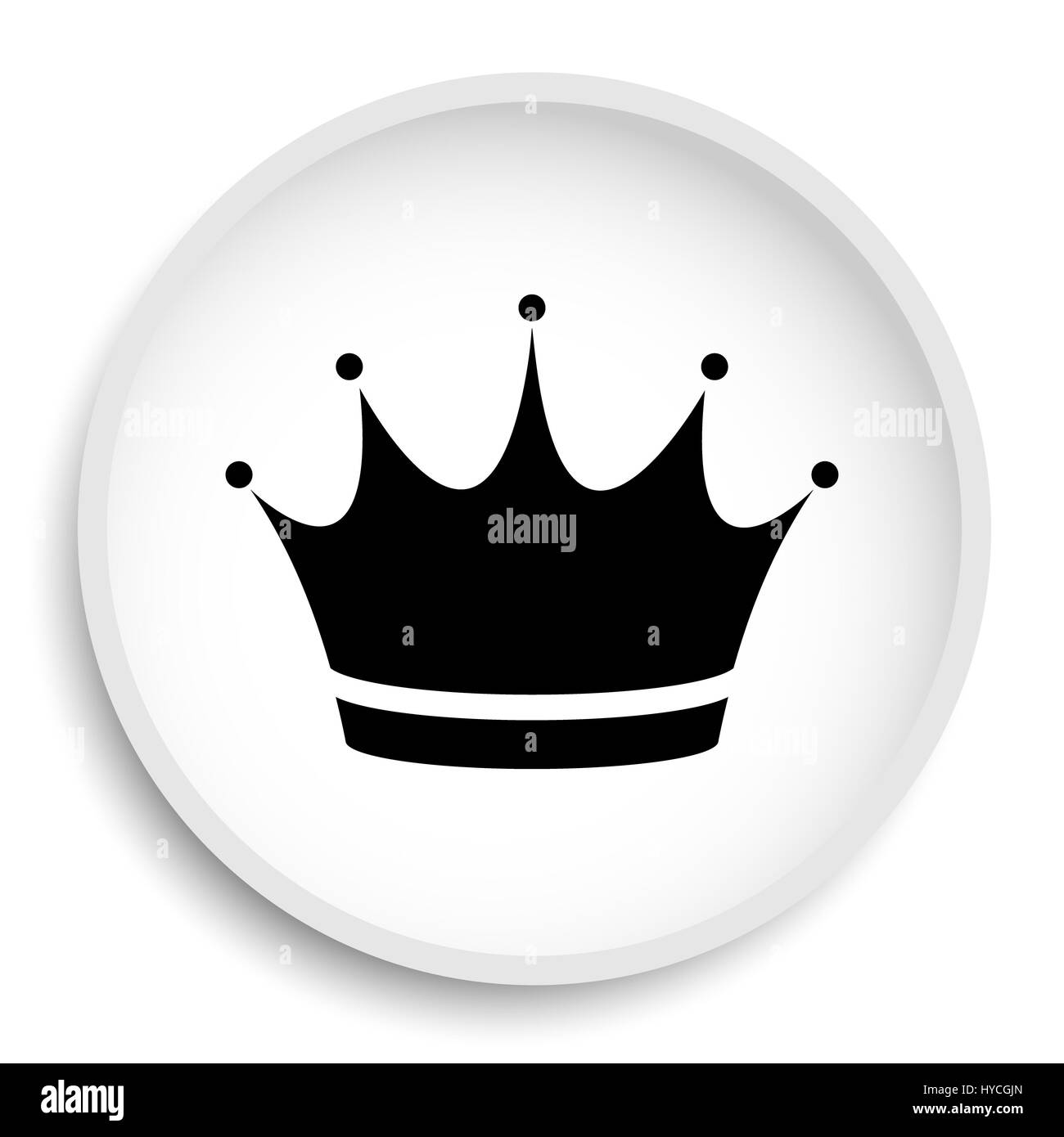 Crown icon. Crown website button on white background Stock Photo - Alamy