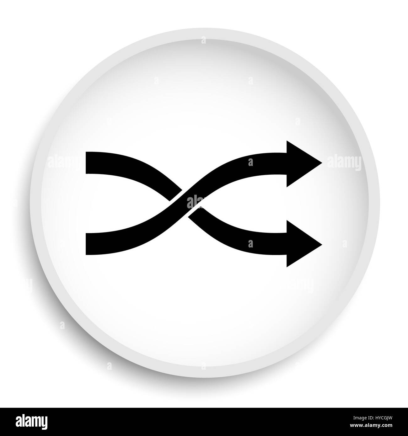 Shuffle icon. Shuffle website button on white background Stock Photo ...