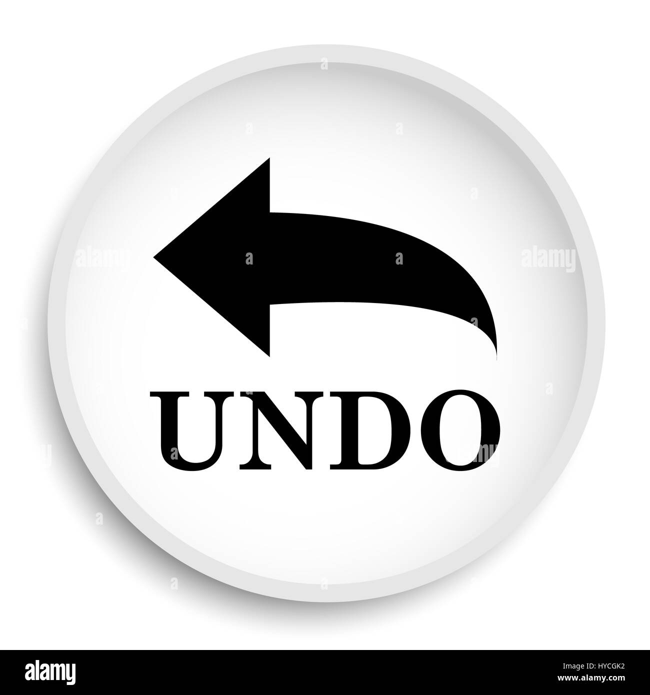 Undo icon. Undo website button on white background Stock Photo - Alamy
