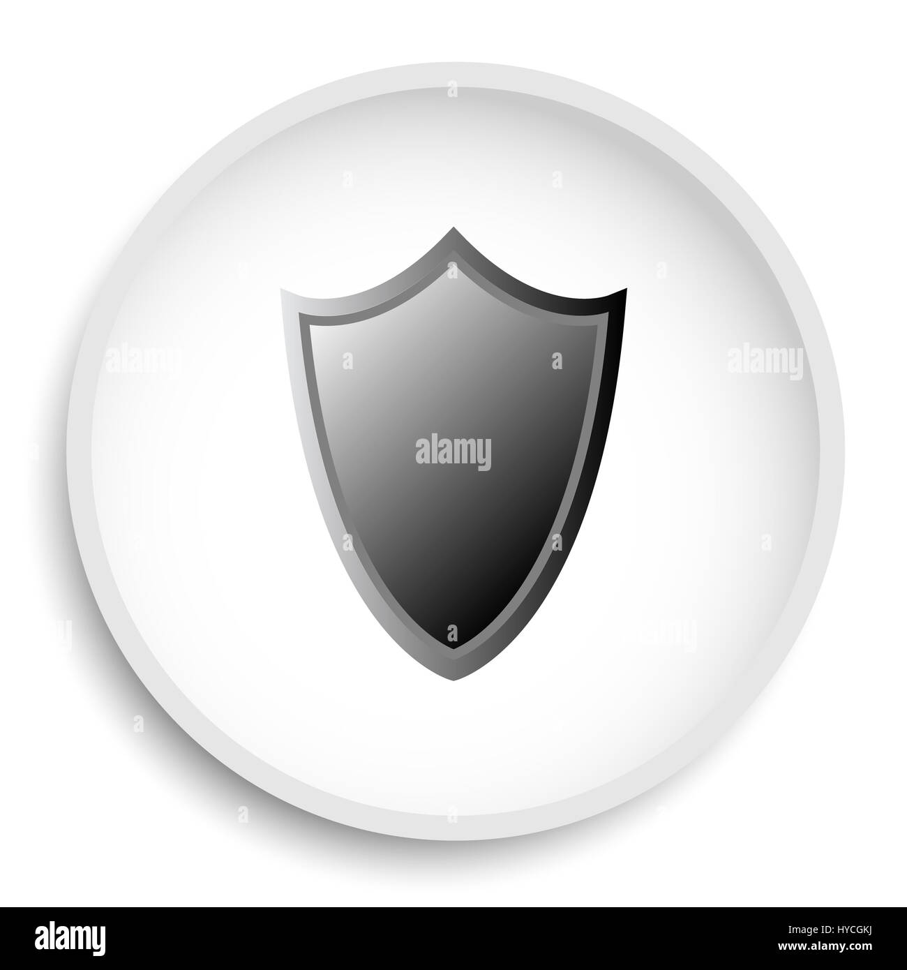 Shield icon. Shield website button on white background Stock Photo - Alamy