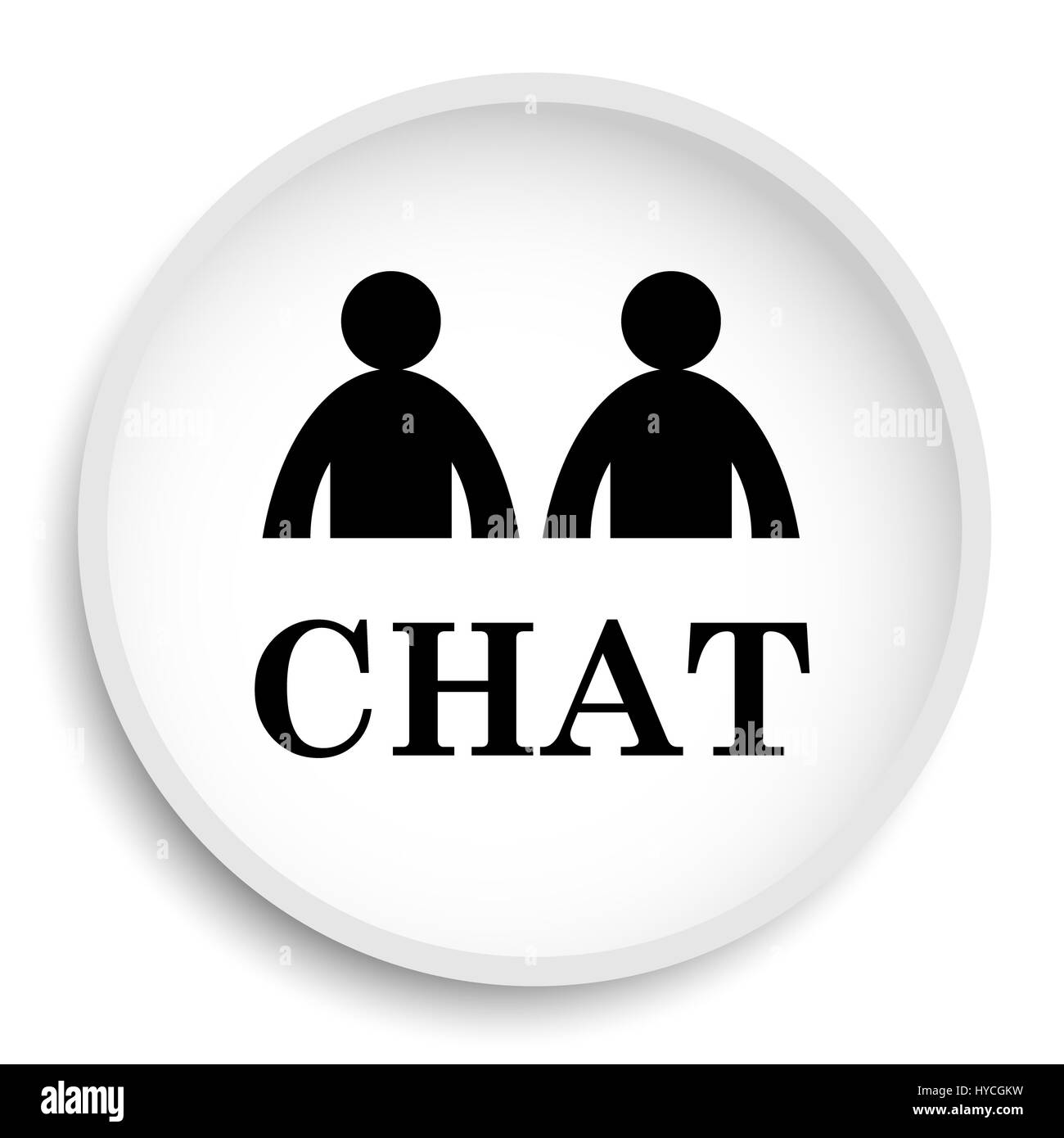 Chat icon. Chat website button on white background Stock Photo - Alamy
