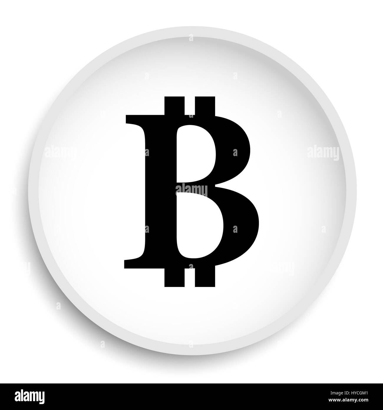 Bitcoin icon. Bitcoin website button on white background Stock Photo ...