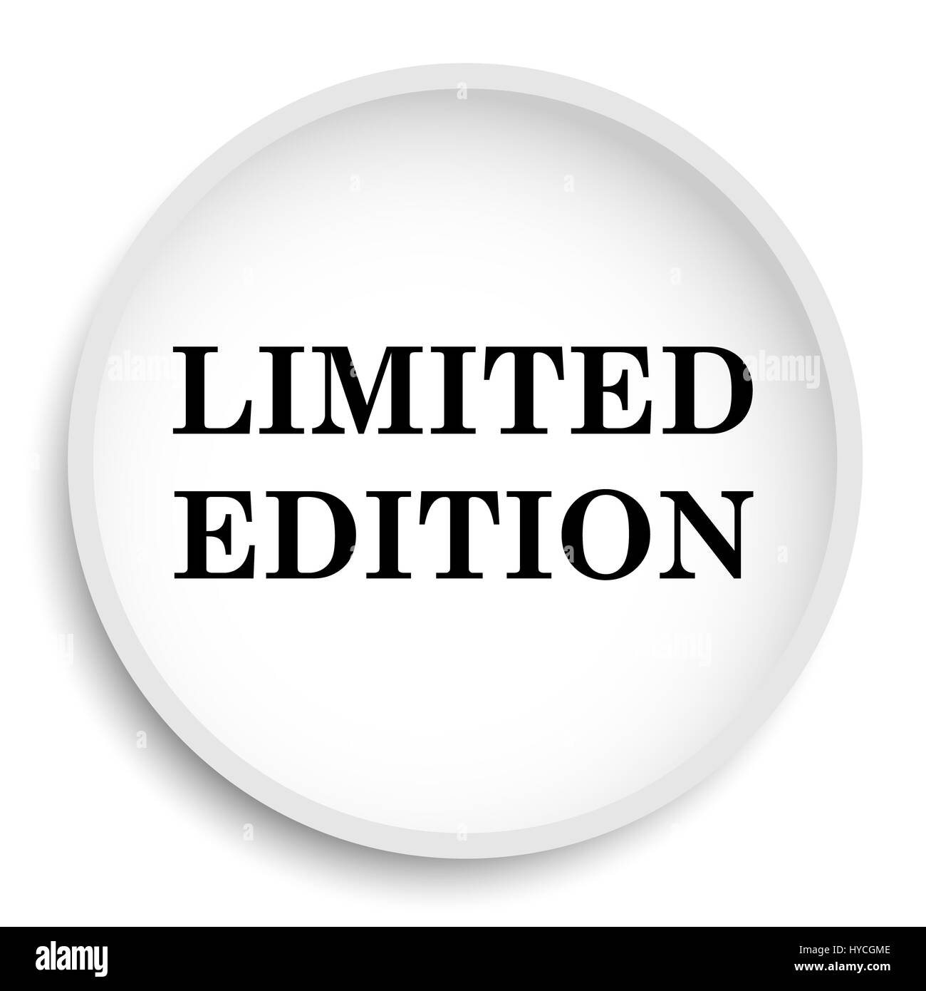 Limited edition icon. Limited edition website button on white ...
