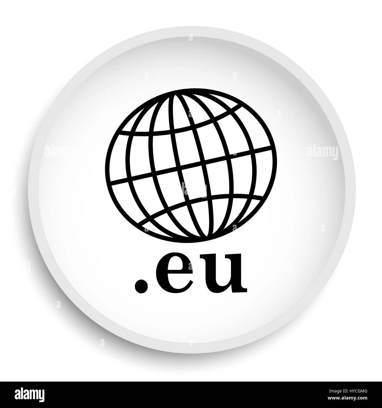 .eu icon. .eu website button on white background Stock Photo - Alamy