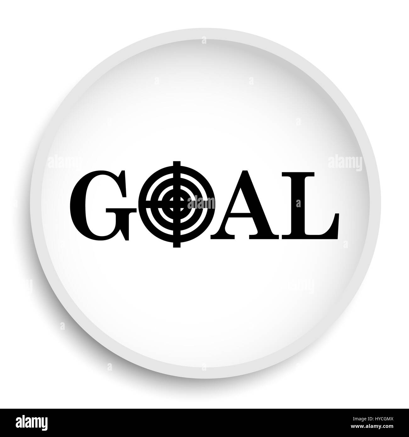 Goal icon. Goal website button on white background Stock Photo - Alamy