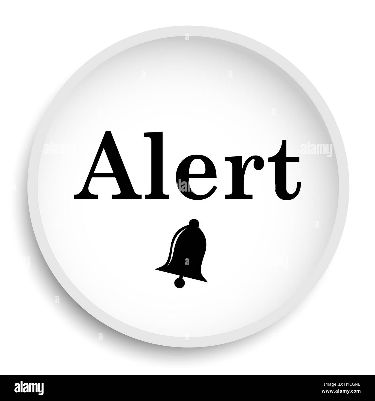 Alert icon. Alert website button on white background Stock Photo - Alamy