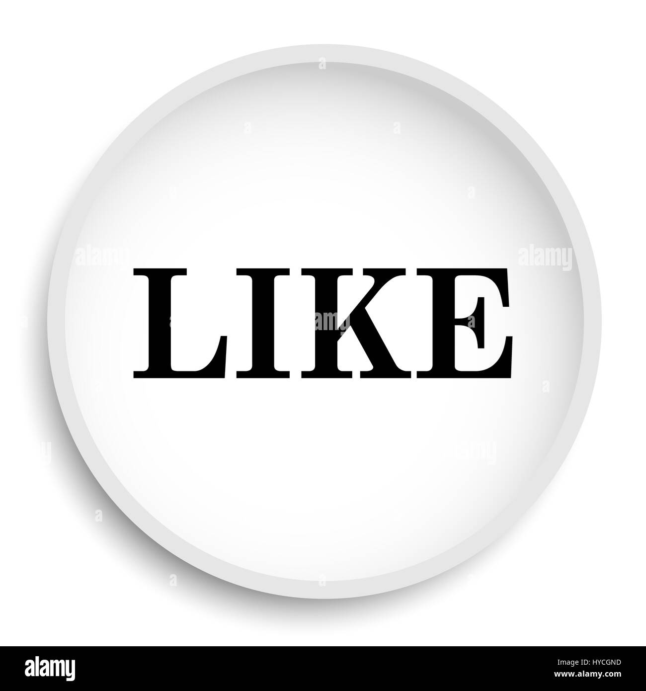 Like icon. Like website button on white background Stock Photo - Alamy