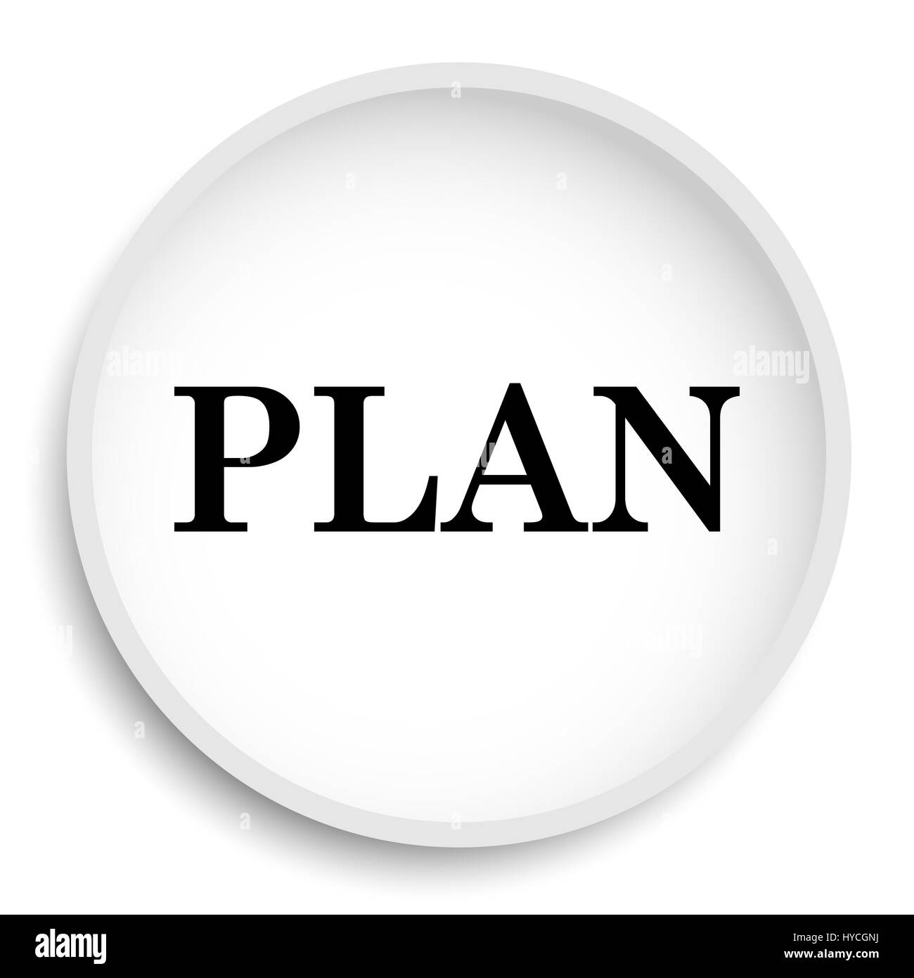 Plan icon. Plan website button on white background Stock Photo - Alamy