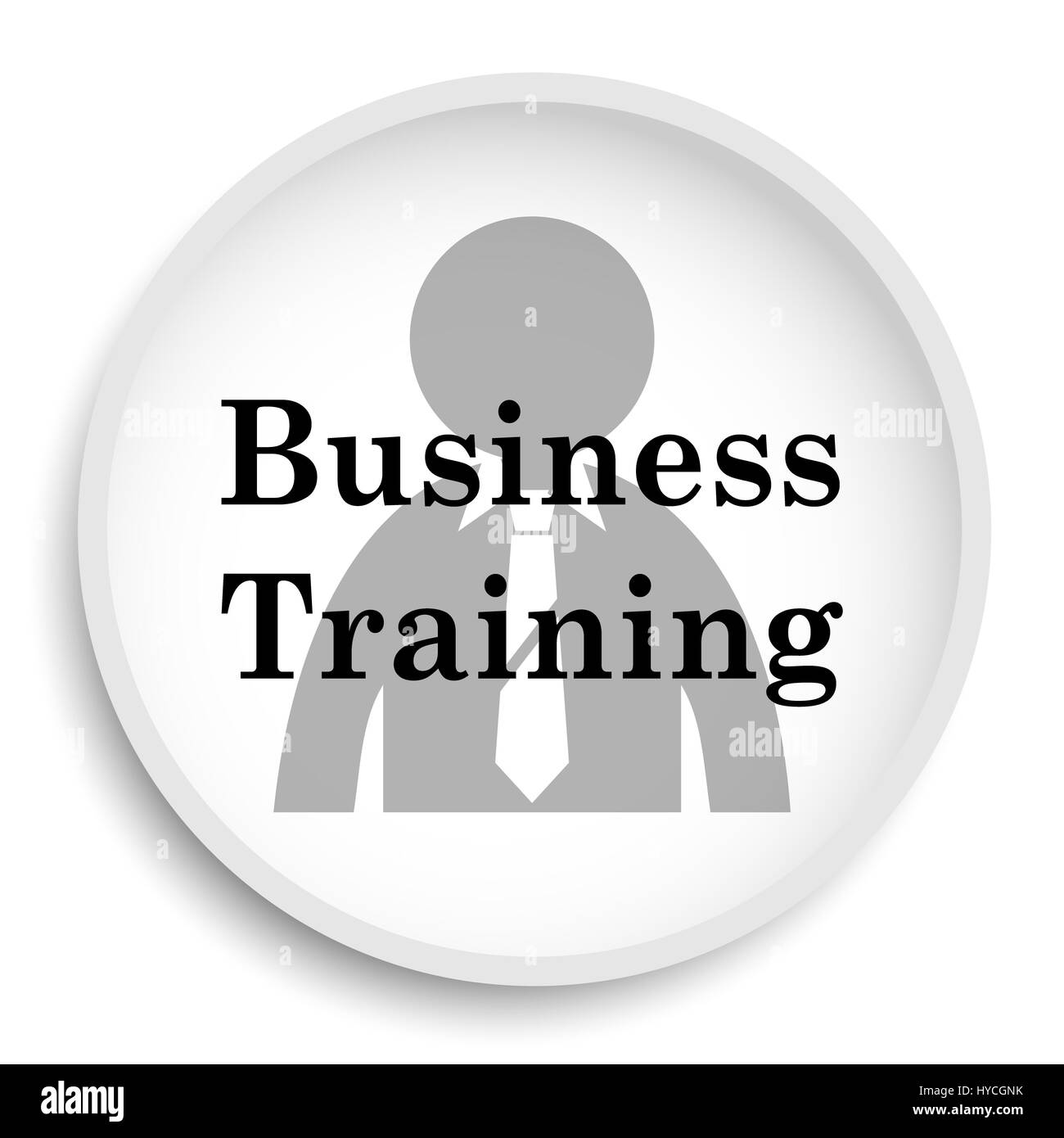Business training icon. Business training website button on white ...