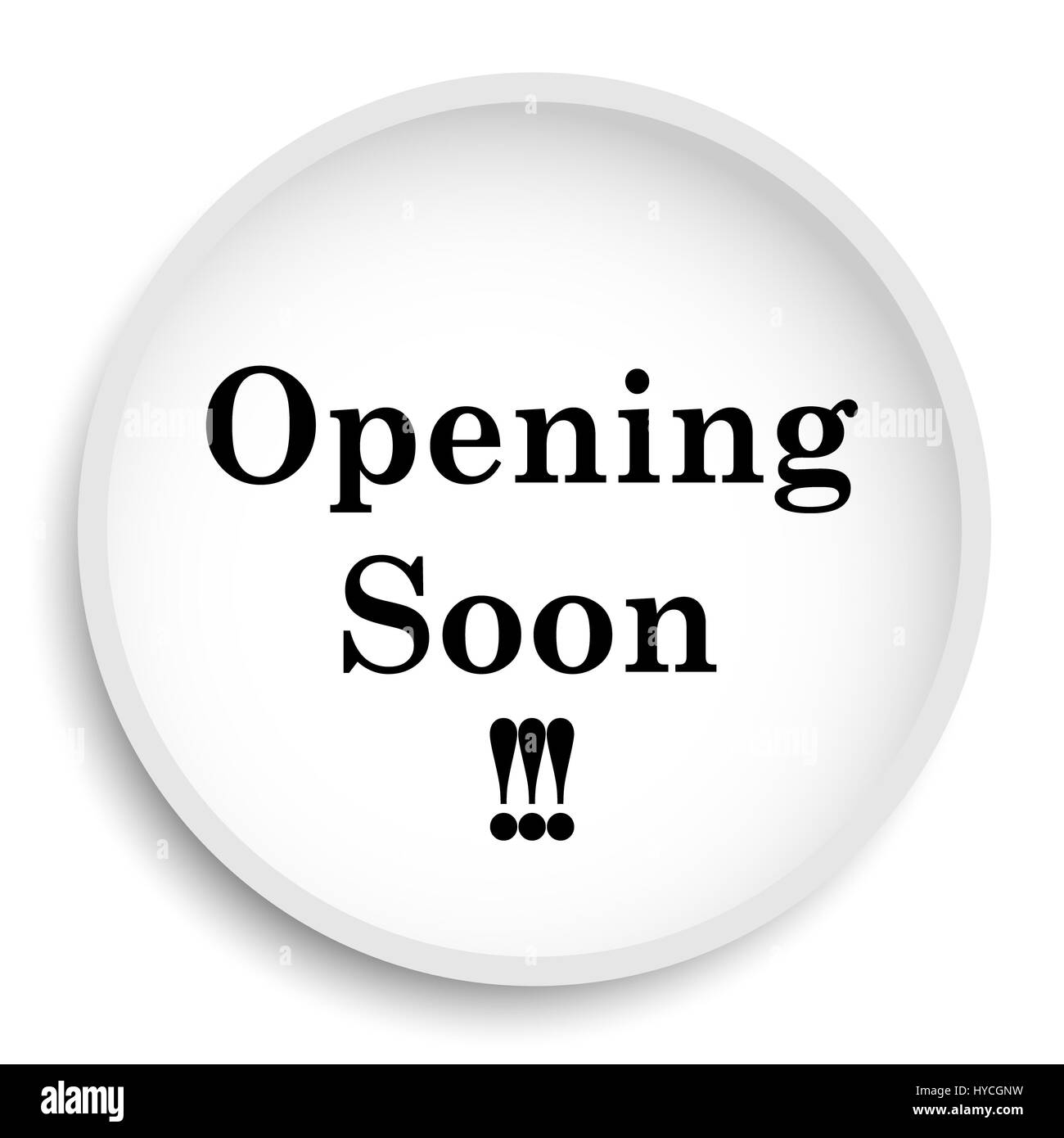 Opening soon icon. Opening soon website button on white background ...