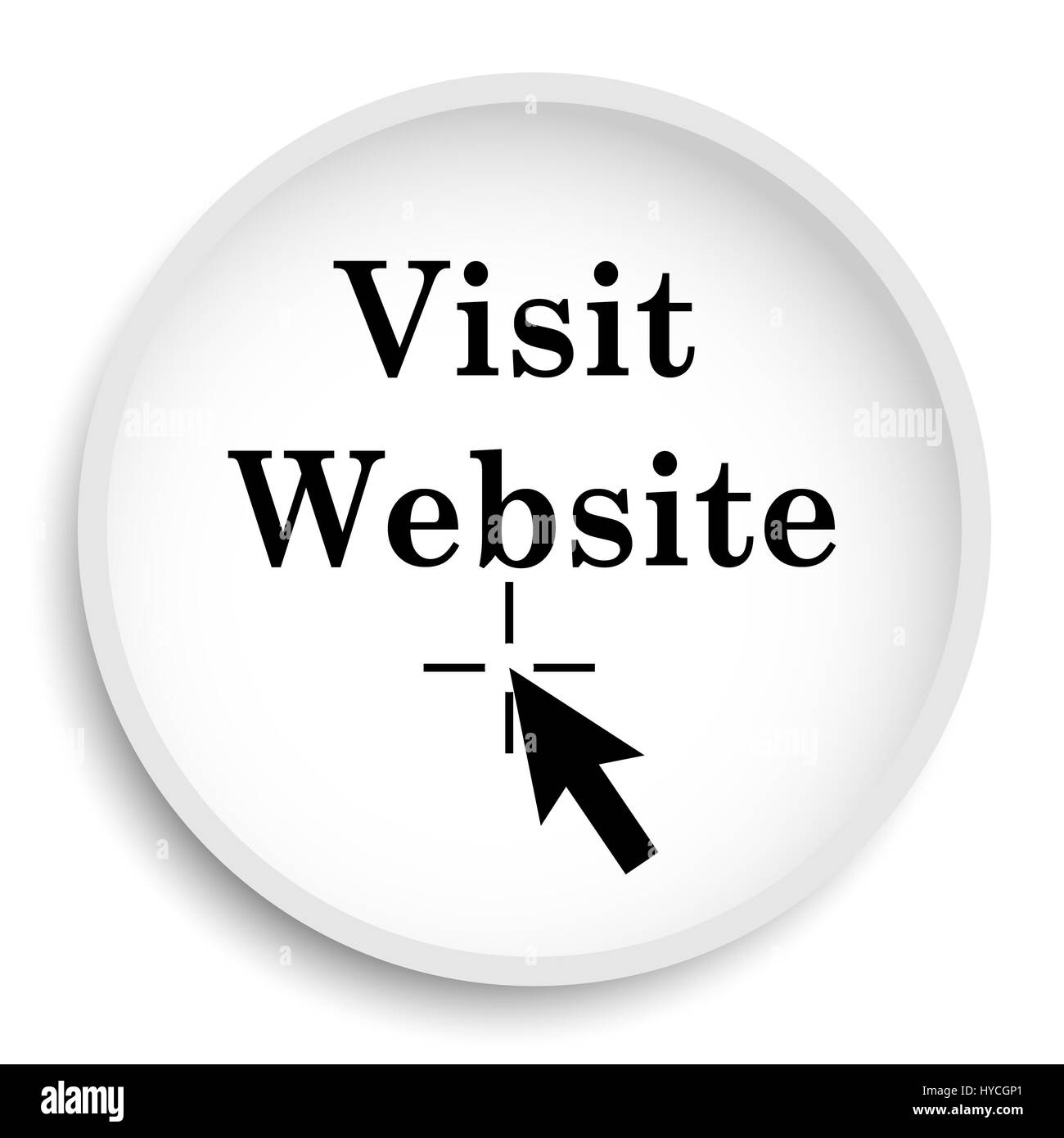 Visit website icon. Visit website button on white background Stock ...