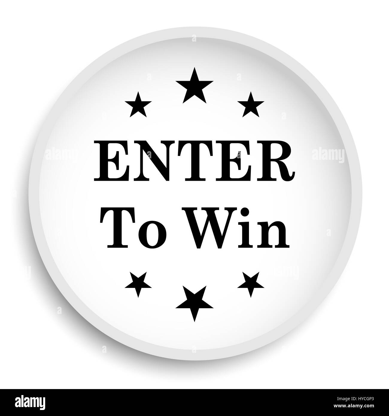 Enter to win icon. Enter to win website button on white background ...