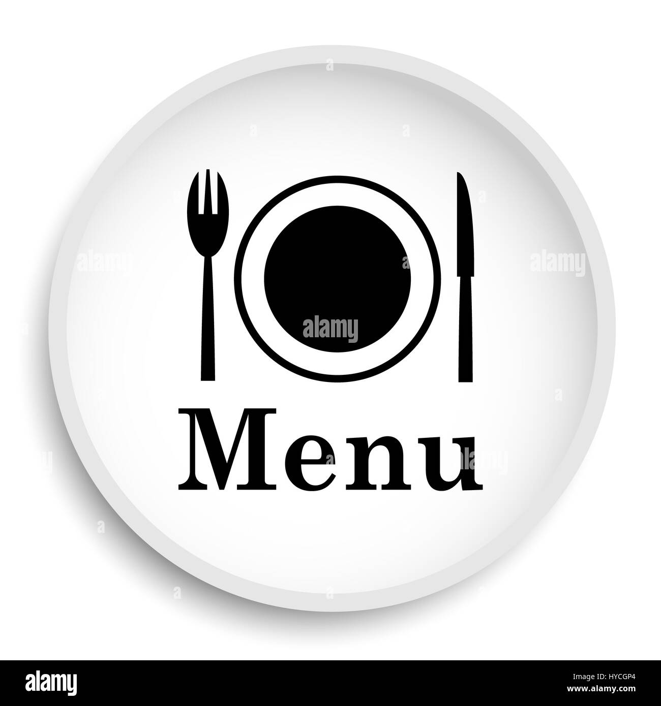 Menu icon. Menu website button on white background Stock Photo - Alamy