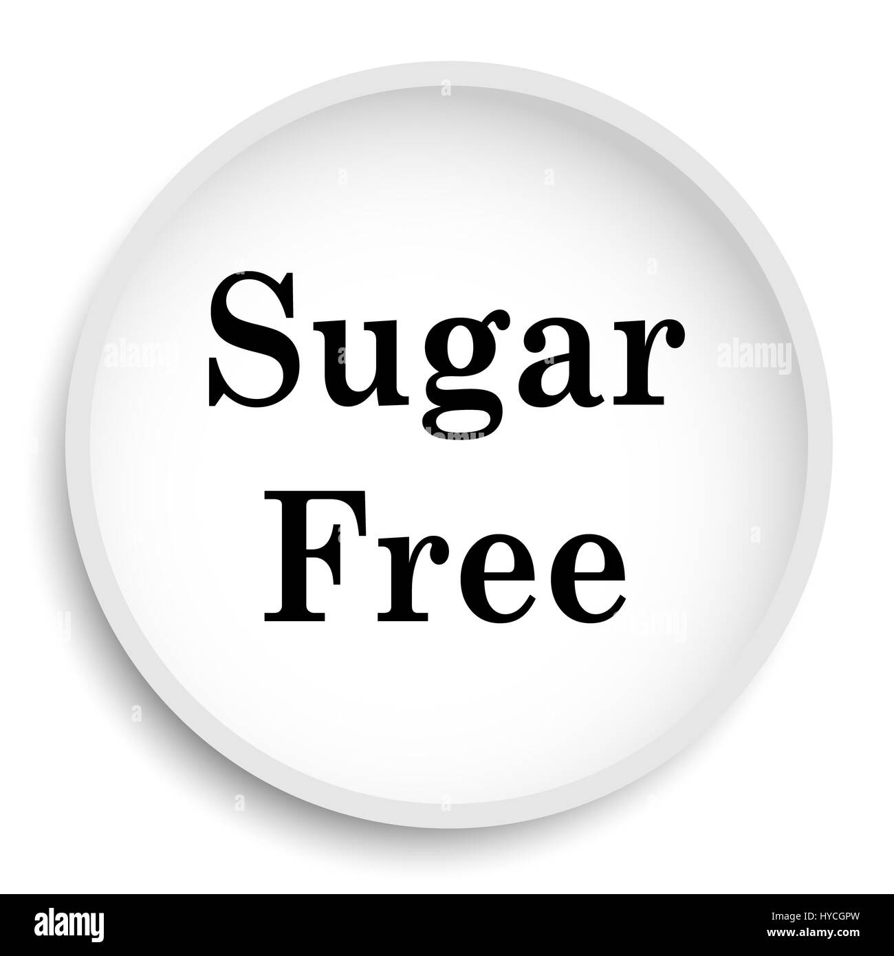 Sugar free icon. Sugar free website button on white background Stock ...