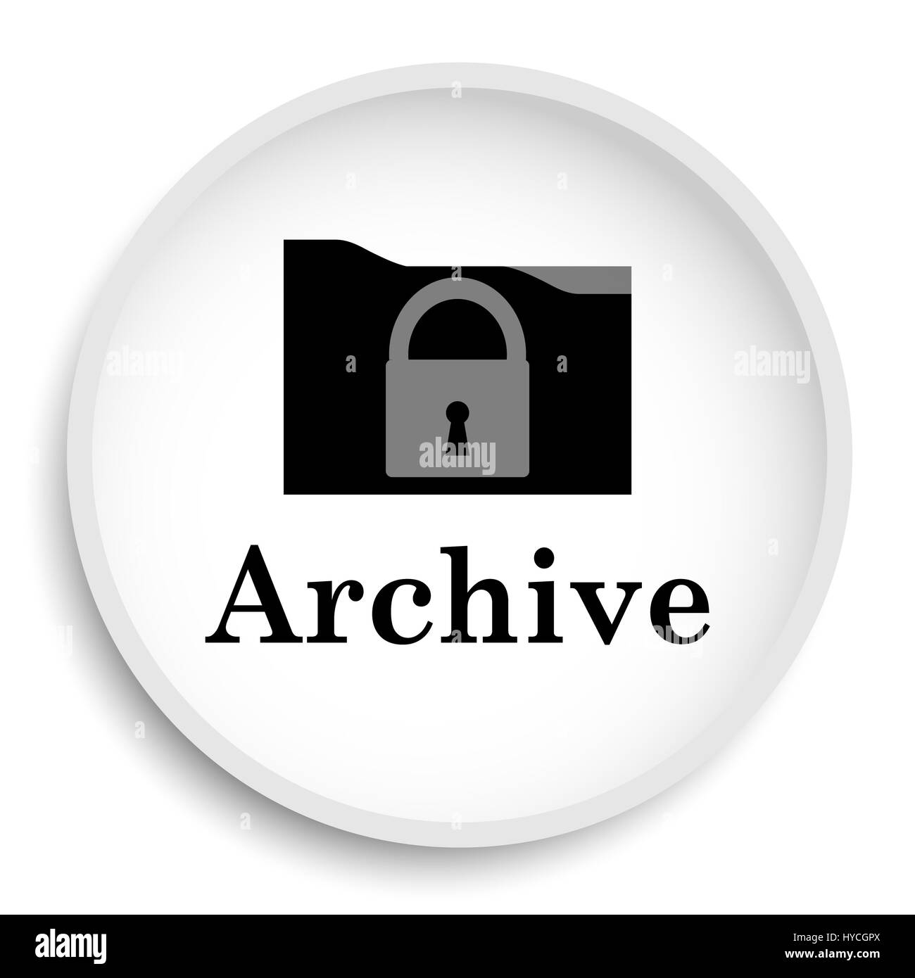 Archive icon. Archive website button on white background Stock Photo ...