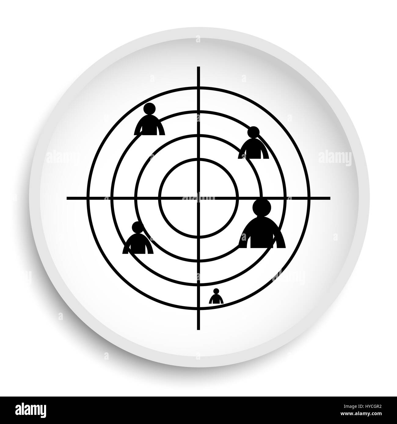 Radar icon. Radar website button on white background Stock Photo - Alamy
