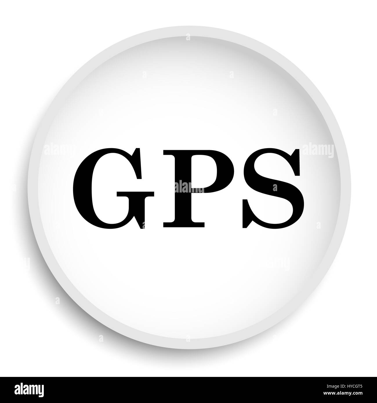 GPS icon. GPS website button on white background Stock Photo - Alamy