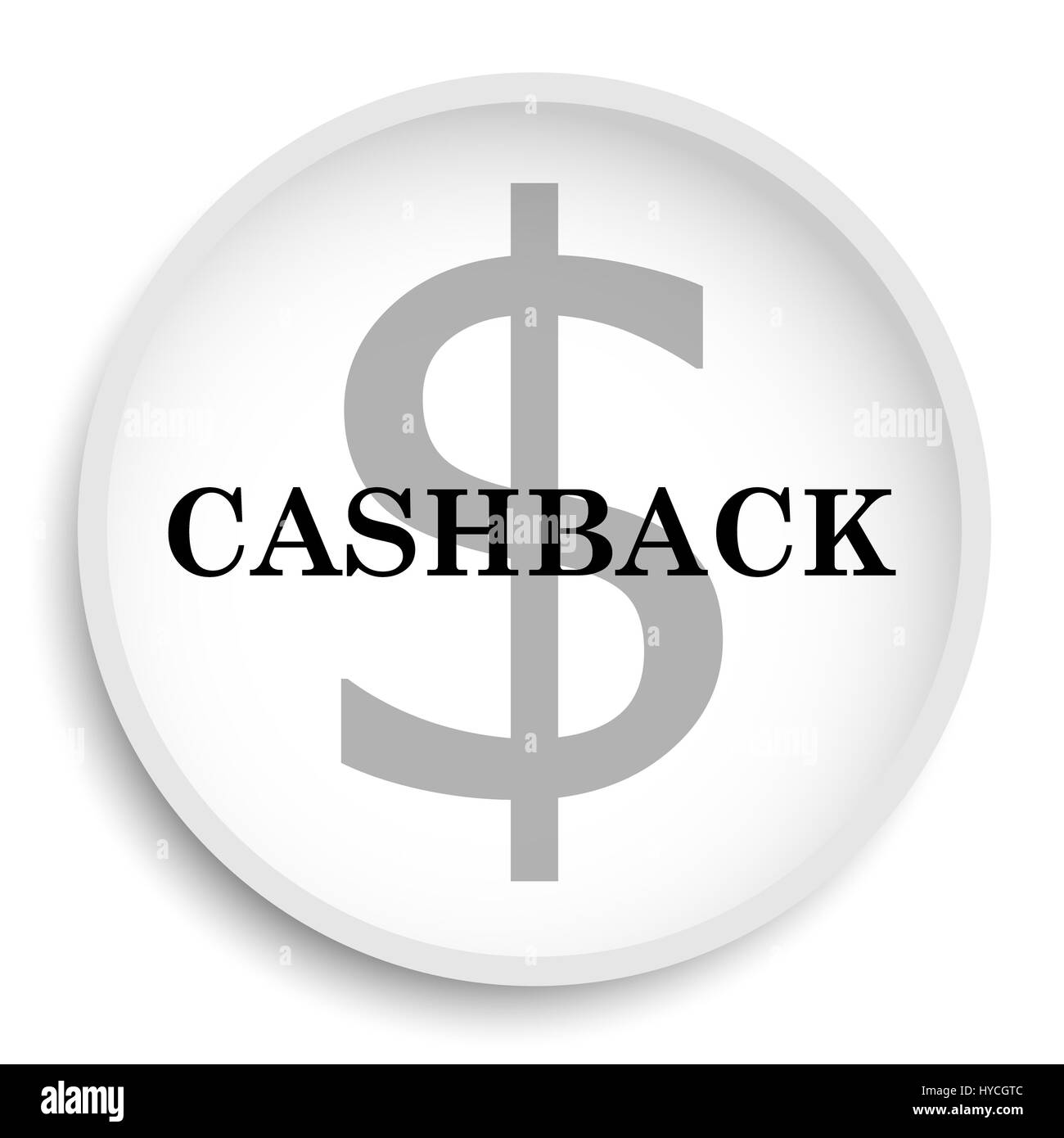 Cashback icon. Cashback website button on white background Stock Photo ...