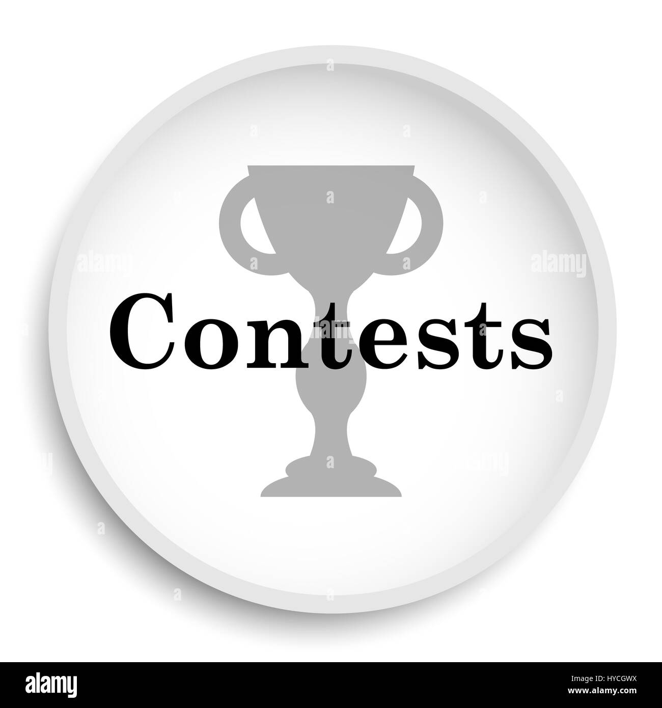 Contests icon. Contests website button on white background Stock Photo ...