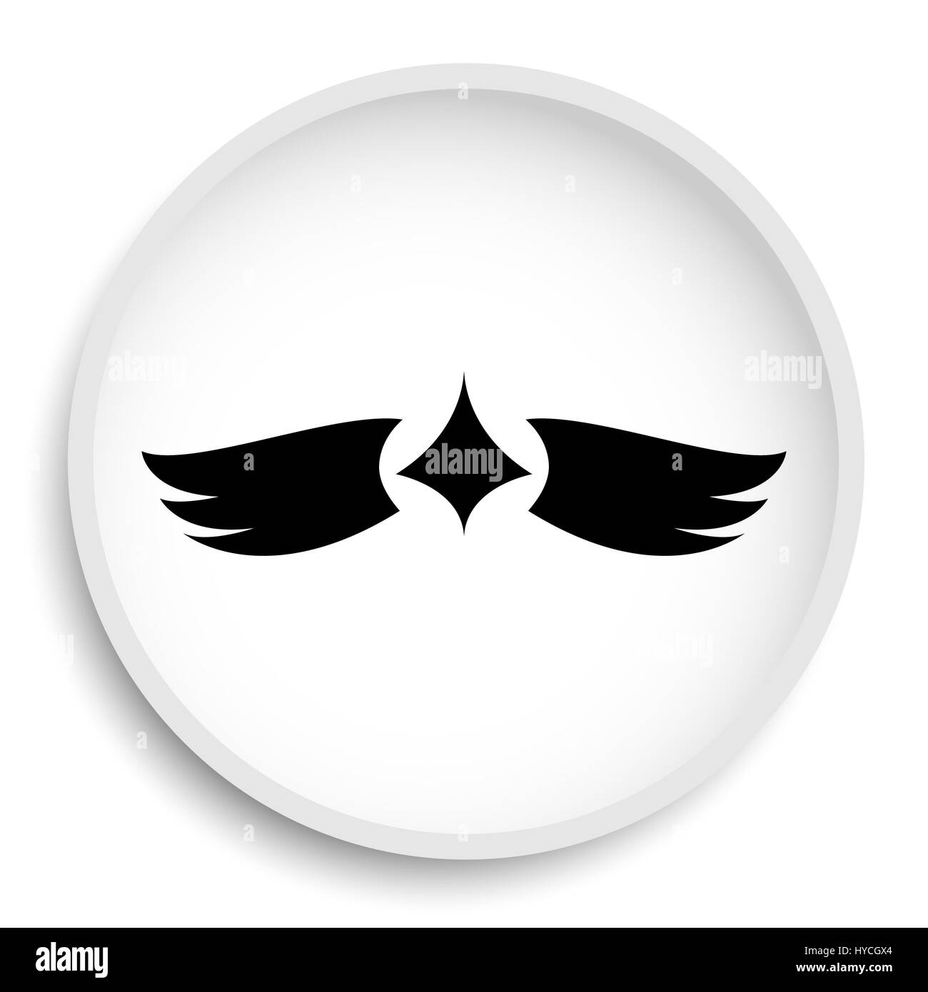 Wings icon. Wings website button on white background Stock Photo - Alamy