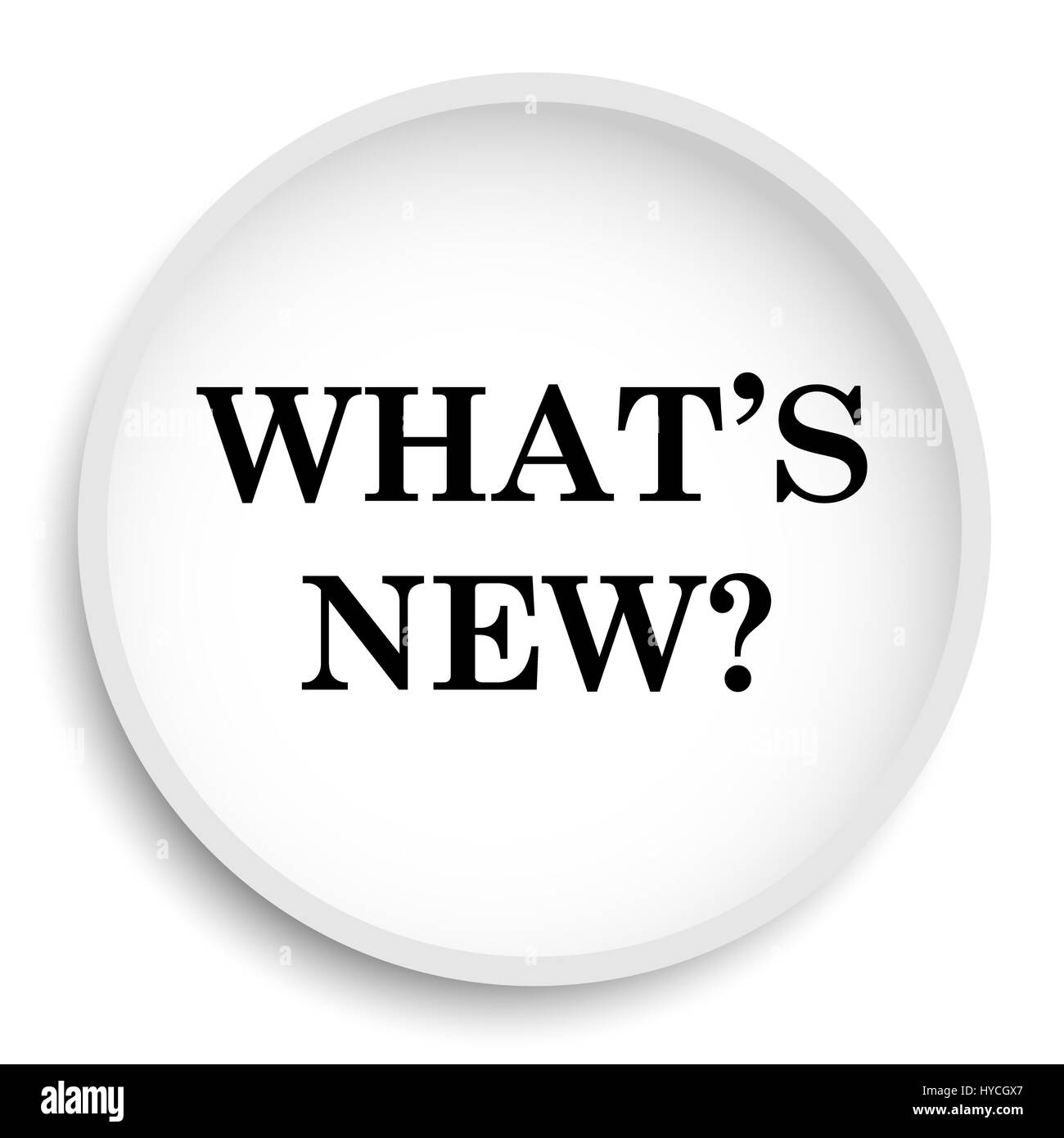 Whats new icon. Whats new website button on white background Stock ...